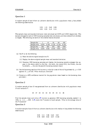 Tutorial 3 Answers - STA3030F - Studocu