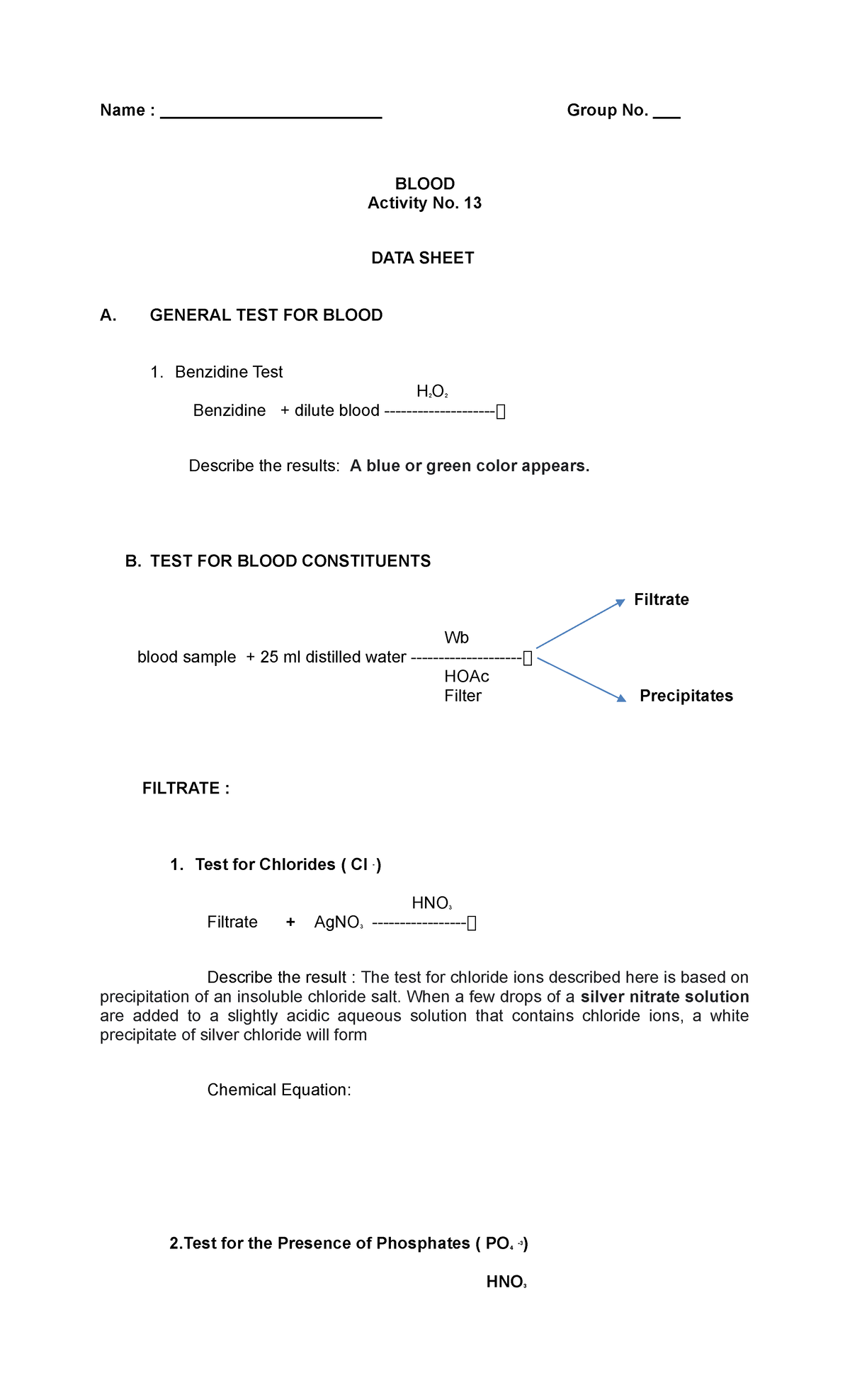 DATA Sheet Blood on BIOCHEMISTRY IN BSMT2 - BS Medical Laboratory ...