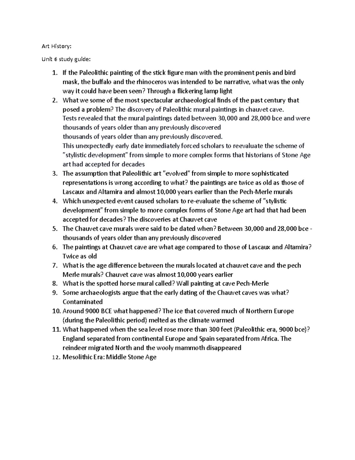 Art history unit 6 study guide - Art History: Unit 6 study guide: If ...