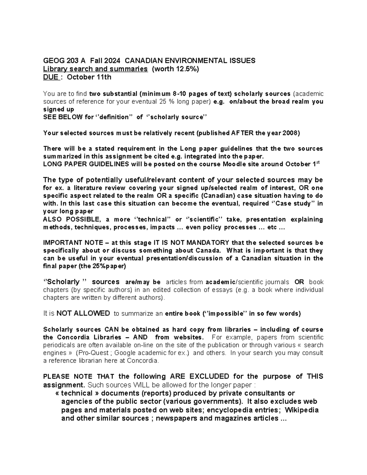 Smries G 203 024 - Instructions of the first assignment - GEOG 203 A ...