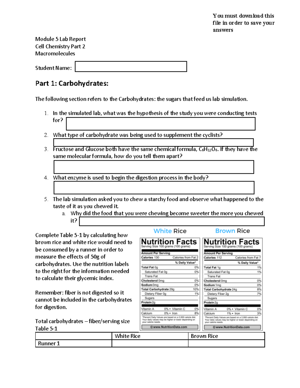 Module 4 Lab Report - Module 5 Lab Report Cell Chemistry Part 2 ...