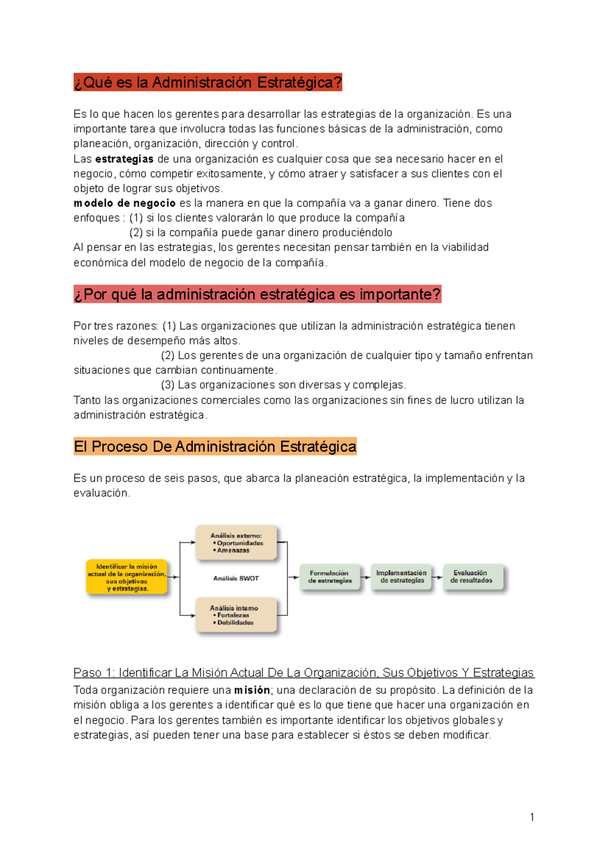 Resumen Cap 8- Administración estratégica - ¿Qué es la Administración ...