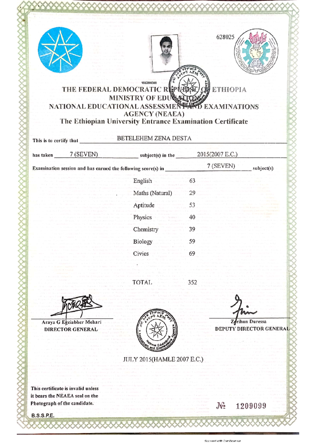 12th certificate - Should be studid - Polymer Science and Engineering ...