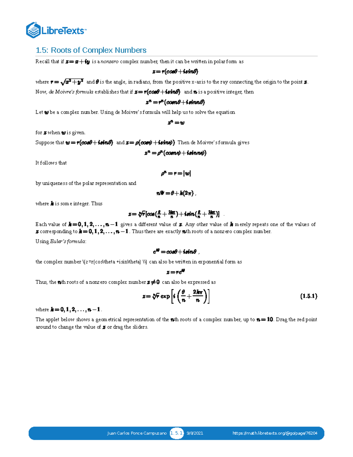1 - only for short summary - Juan Carlos Ponce Campuzano 1.5 9/8/2021 ...