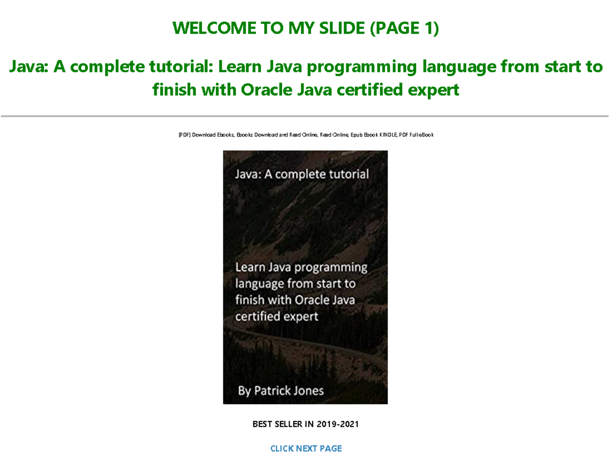 Javaacompletetutoriallearnjavaprogramminglanguagefromstarttofinishwitho ...