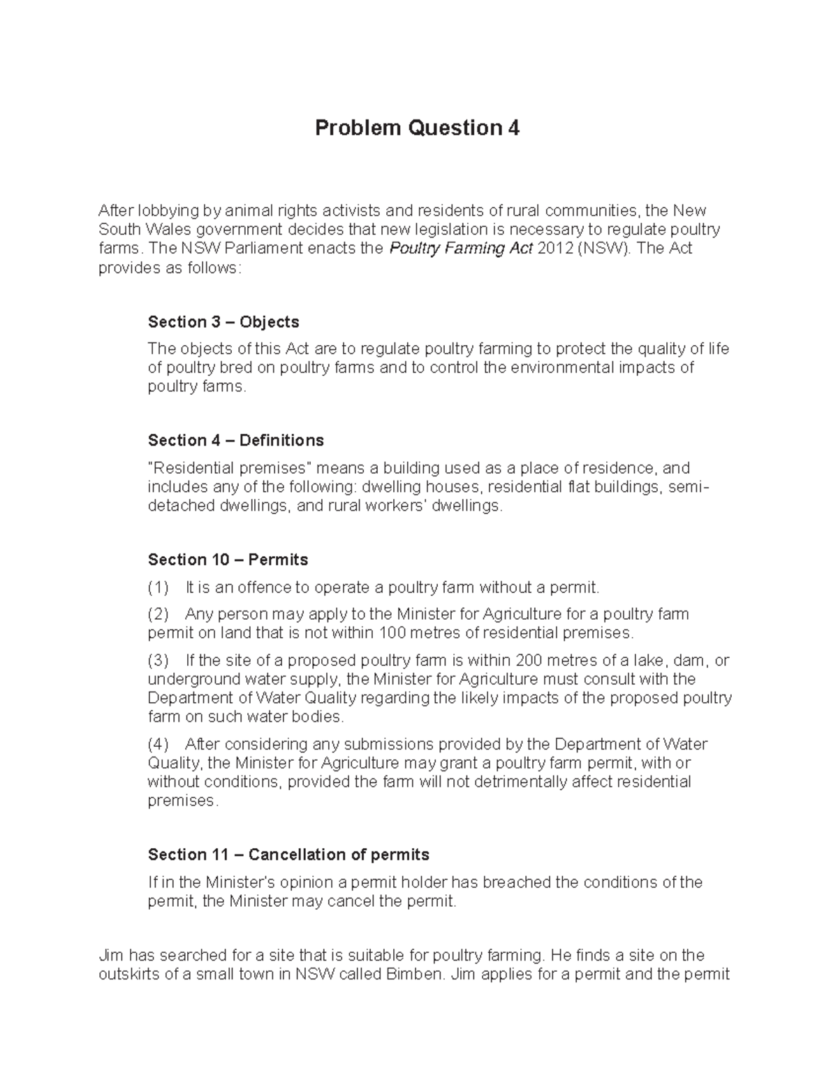 Practice Problem 4 2024 - Problem Question 4 After lobbying by animal rights activists and ...