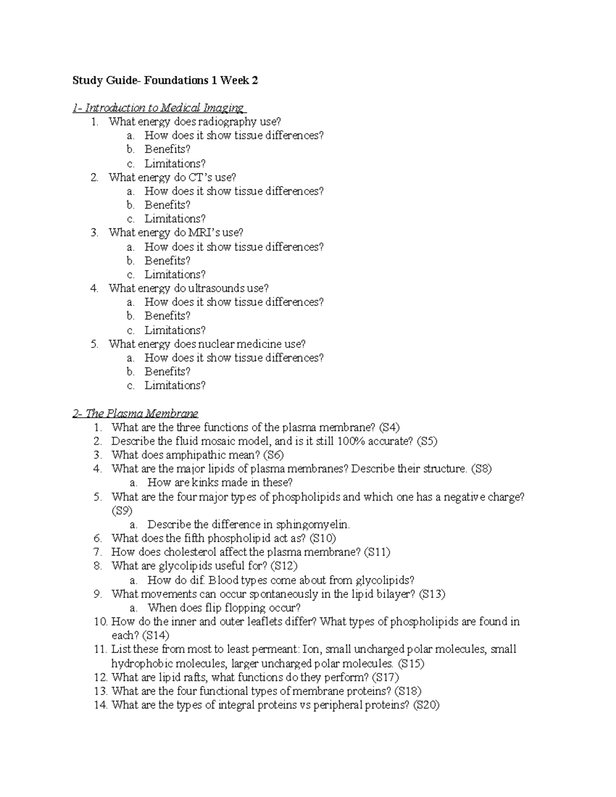 Foundations 1 Week 2 Study Guide - Study Guide- Foundations 1 Week 2 1 ...