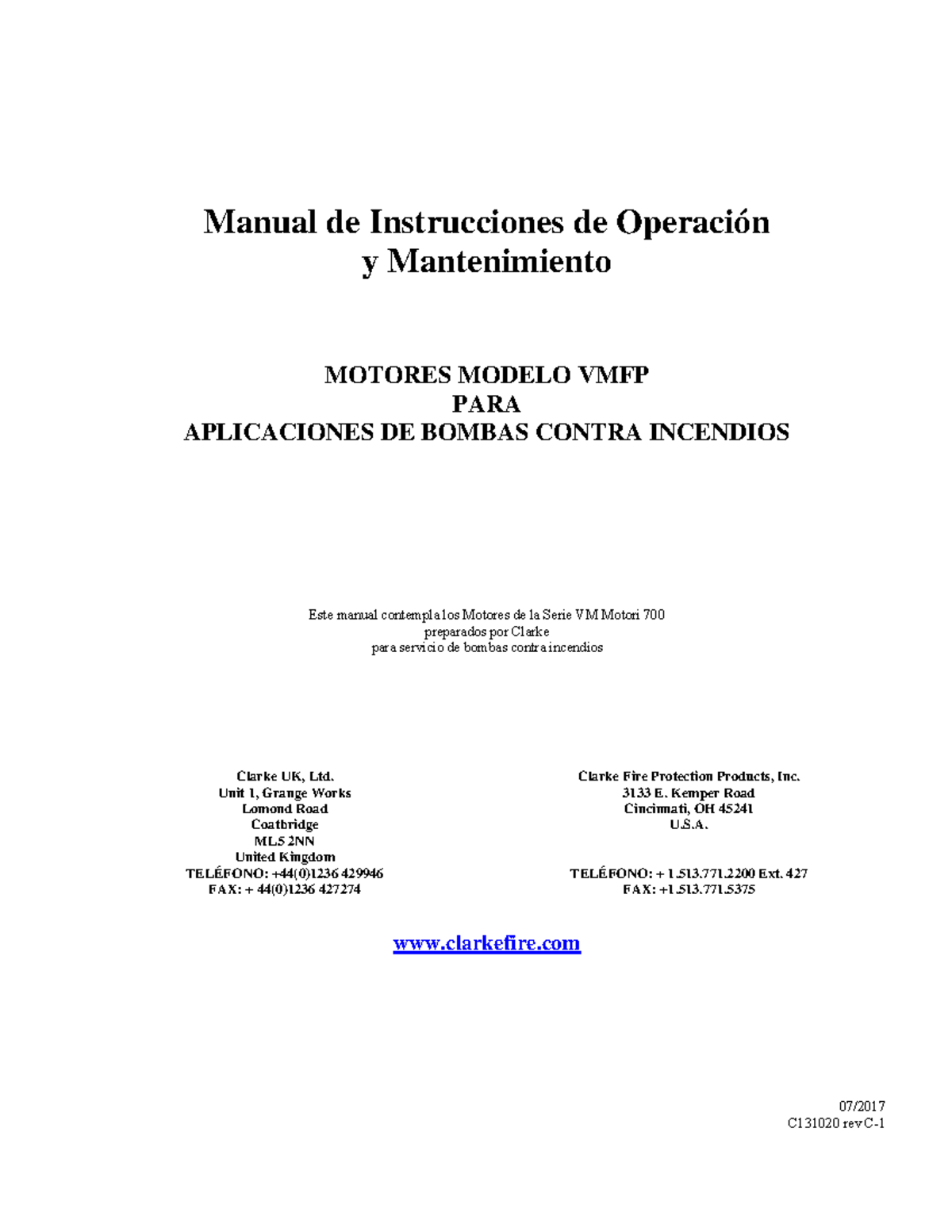 Manual vm spanish c131020 - Manual de Instrucciones de Operación y ...