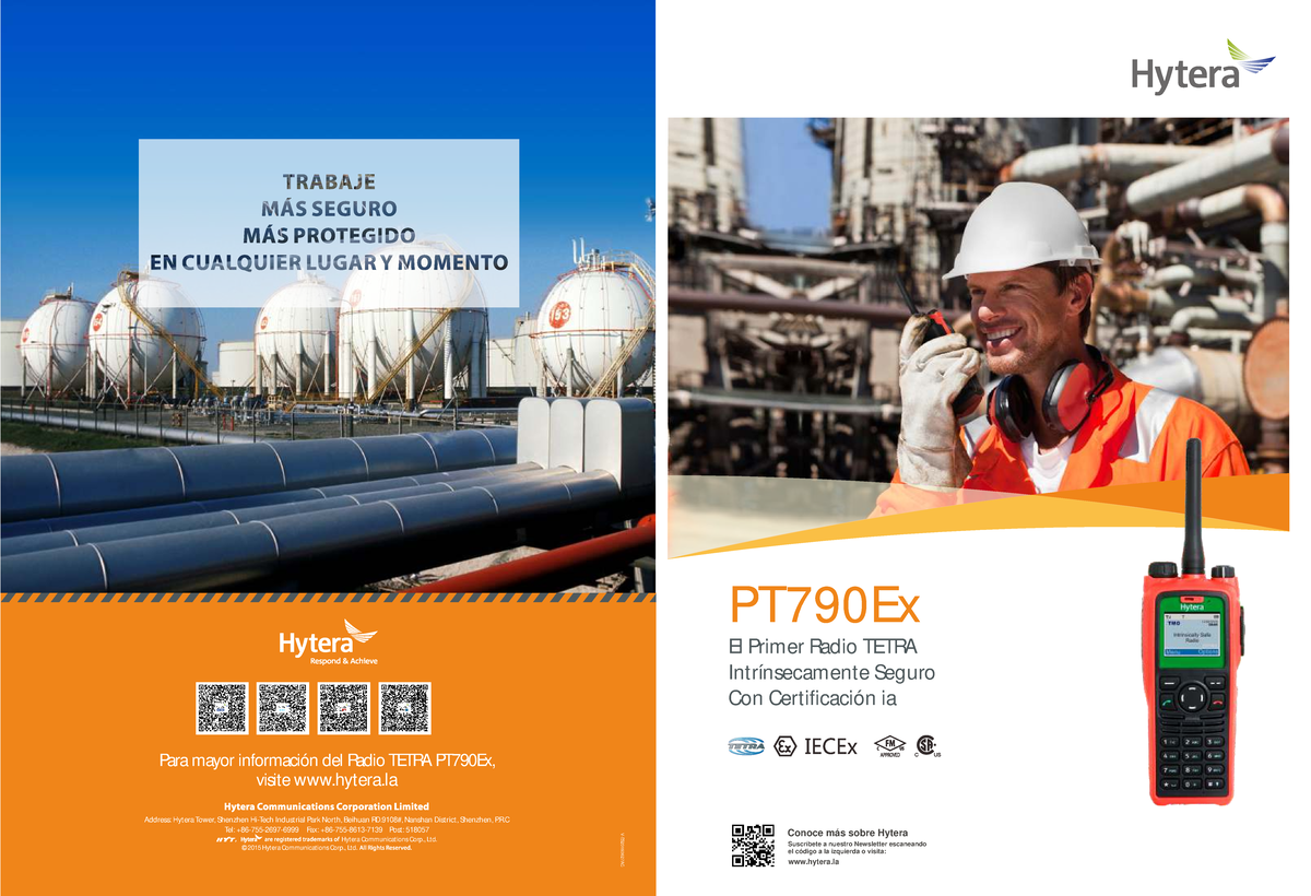 PT790Ex manual online - PT790Ex El Primer Radio TETRA Intrínsecamente ...