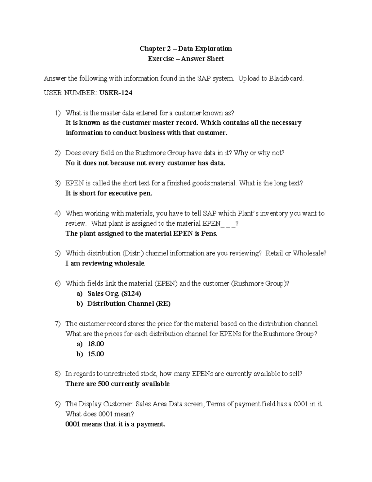 BUS 301 S - Chapter 2 Exercise-2 - Chapter 2 – Data Exploration ...