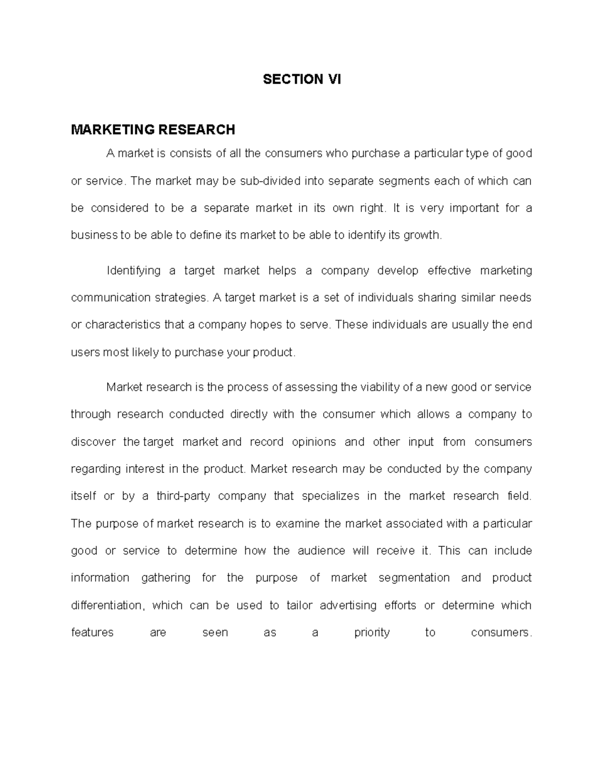 SEC 6 This Is The Section 6 Of The Study SECTION VI MARKETING sec-6-this-is-the-section-6-of-the-study-section-vi-marketing