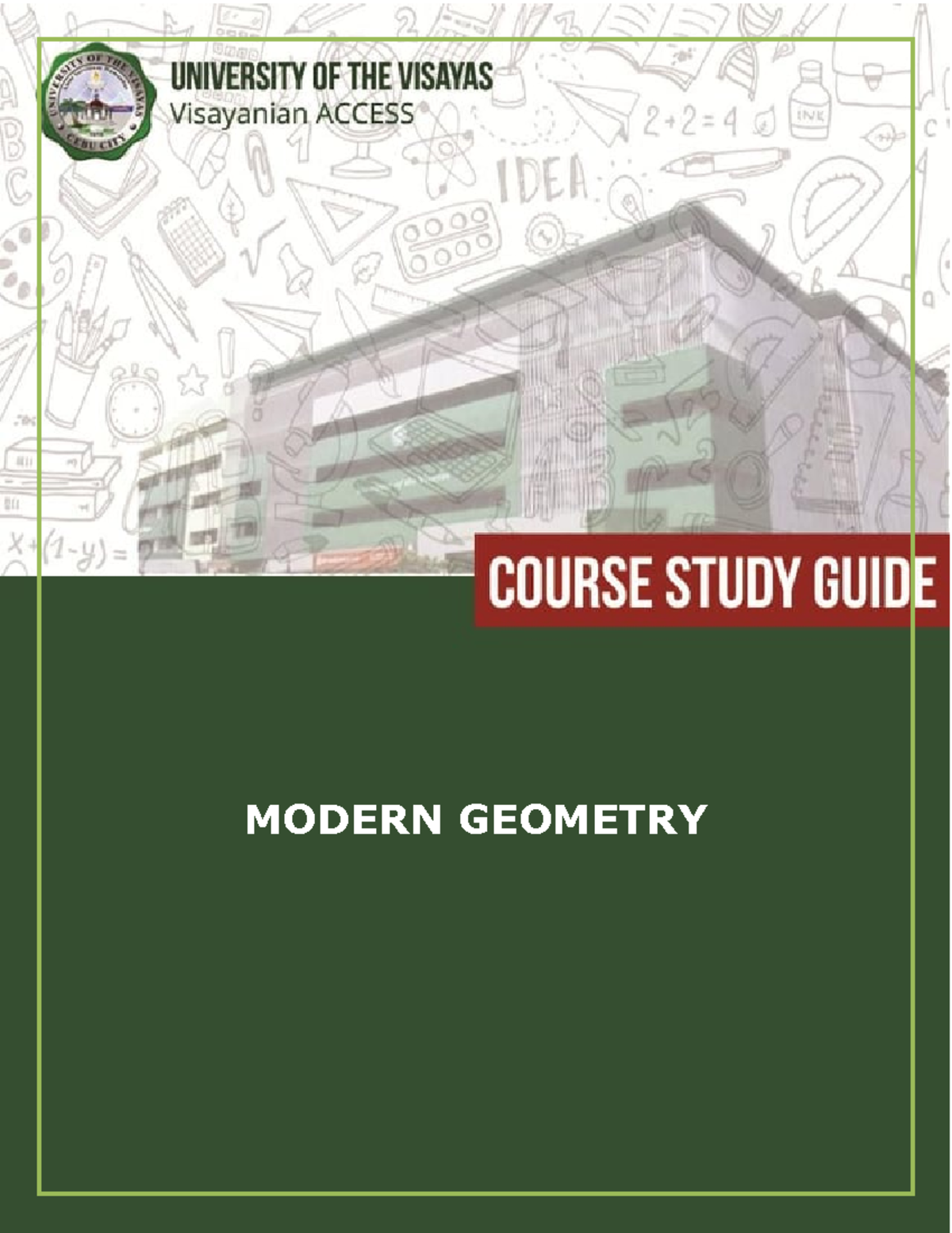 Course Packet Modern Geometry 1 - MODERN GEOMETRY ####### University of ...