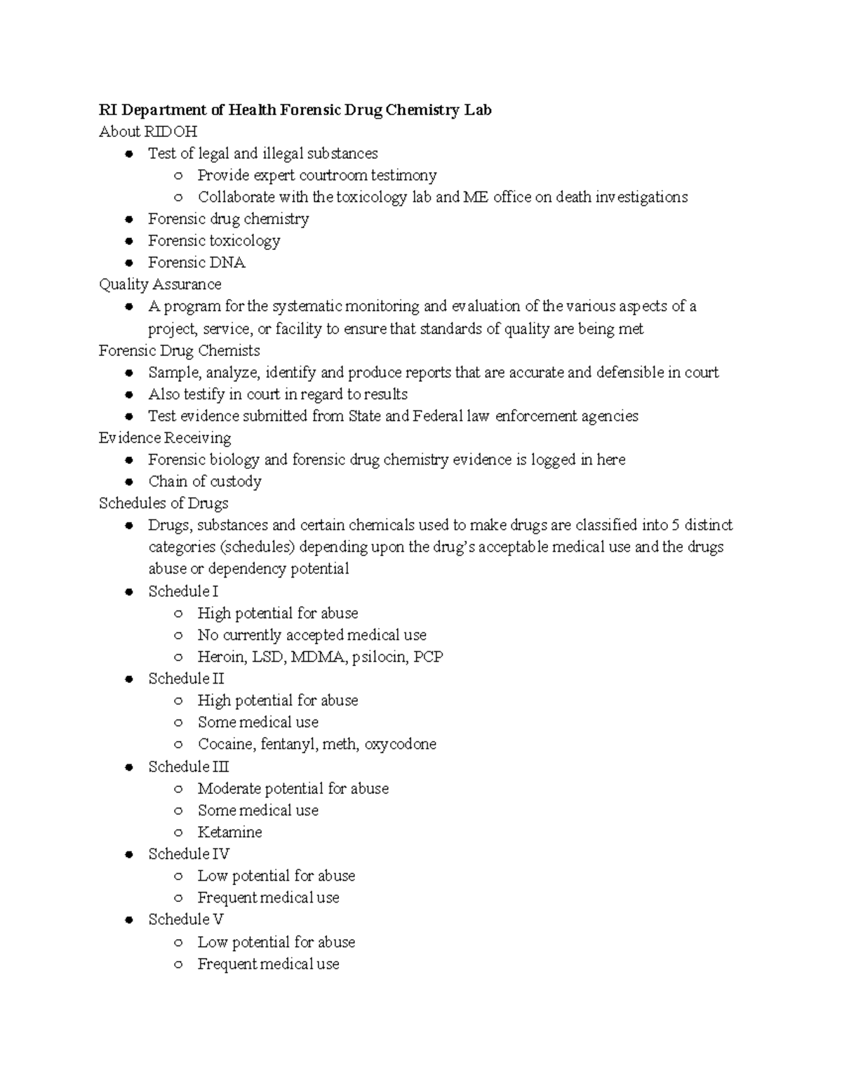 Speaker Alicia Parella - RI Department of Health Forensic Drug ...