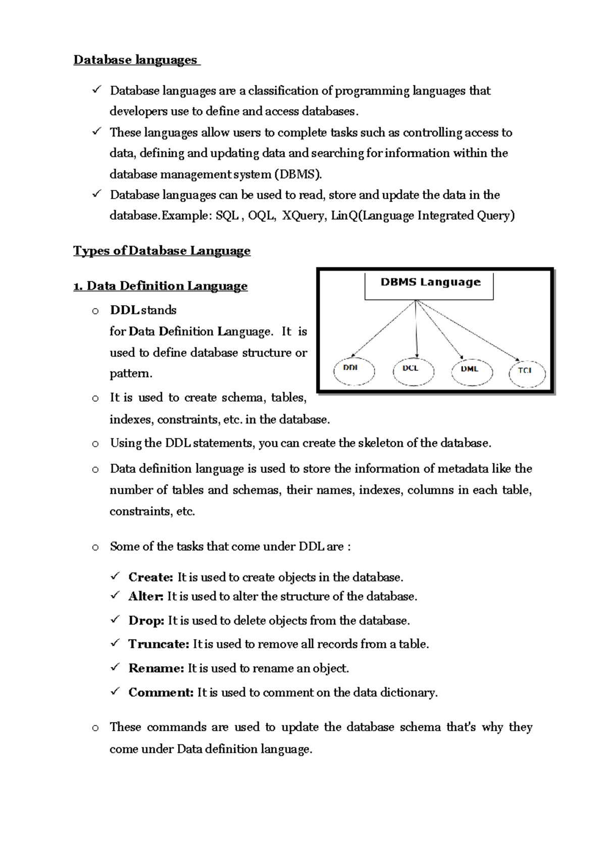 4database Languages These Languages Allow Users To Complete Tasks
