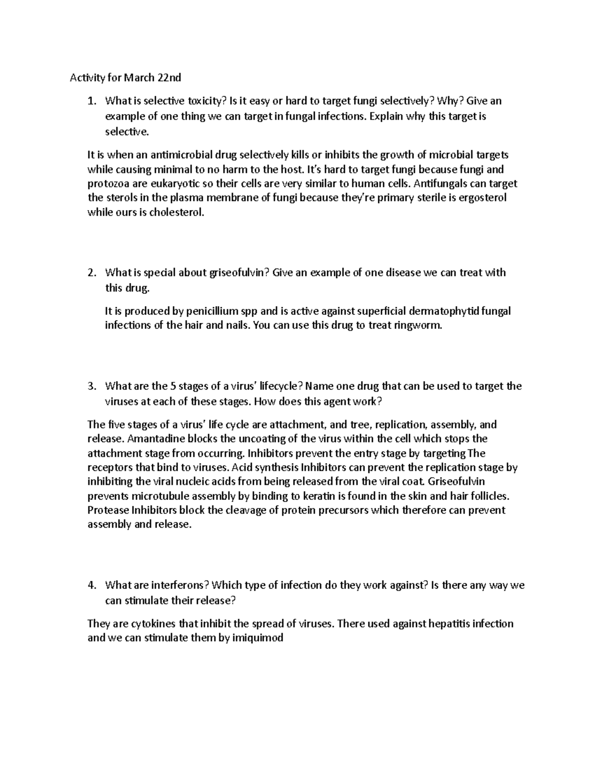 Activity for March 22nd - Activity for March 22nd What is selective ...
