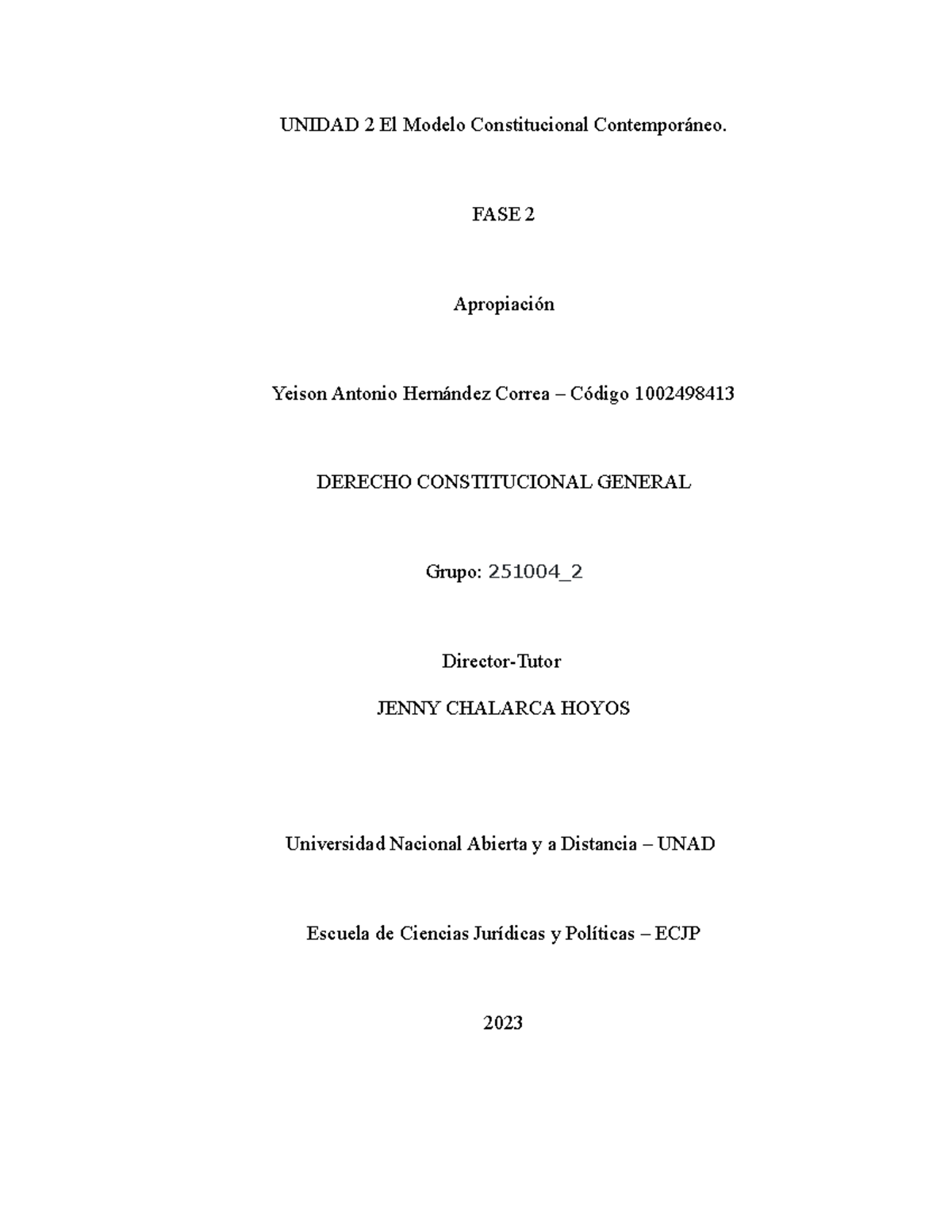 Cuadro Comparativo 1 - yeison - UNIDAD 2 El Modelo Constitucional ...