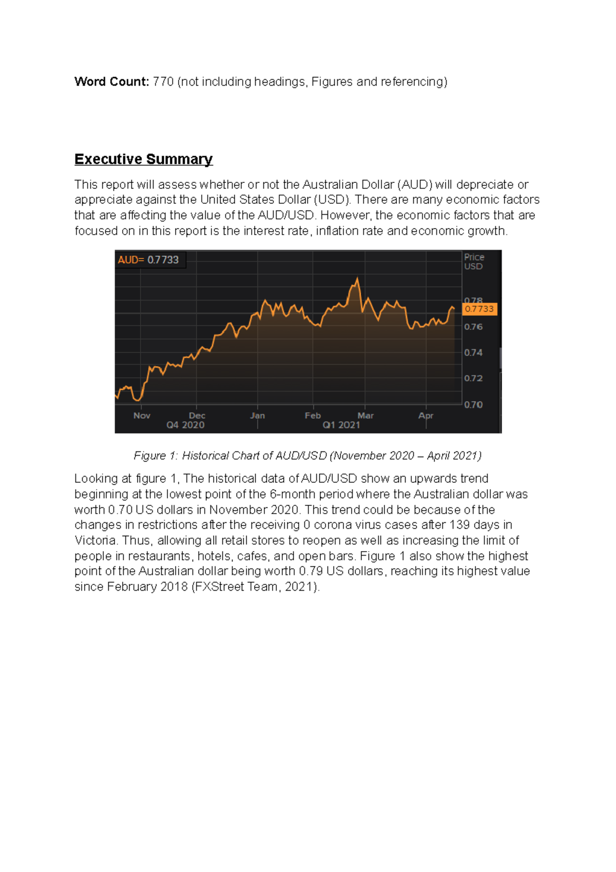 Foreign Exchange Individual Report - Word Count: 770 (not including ...