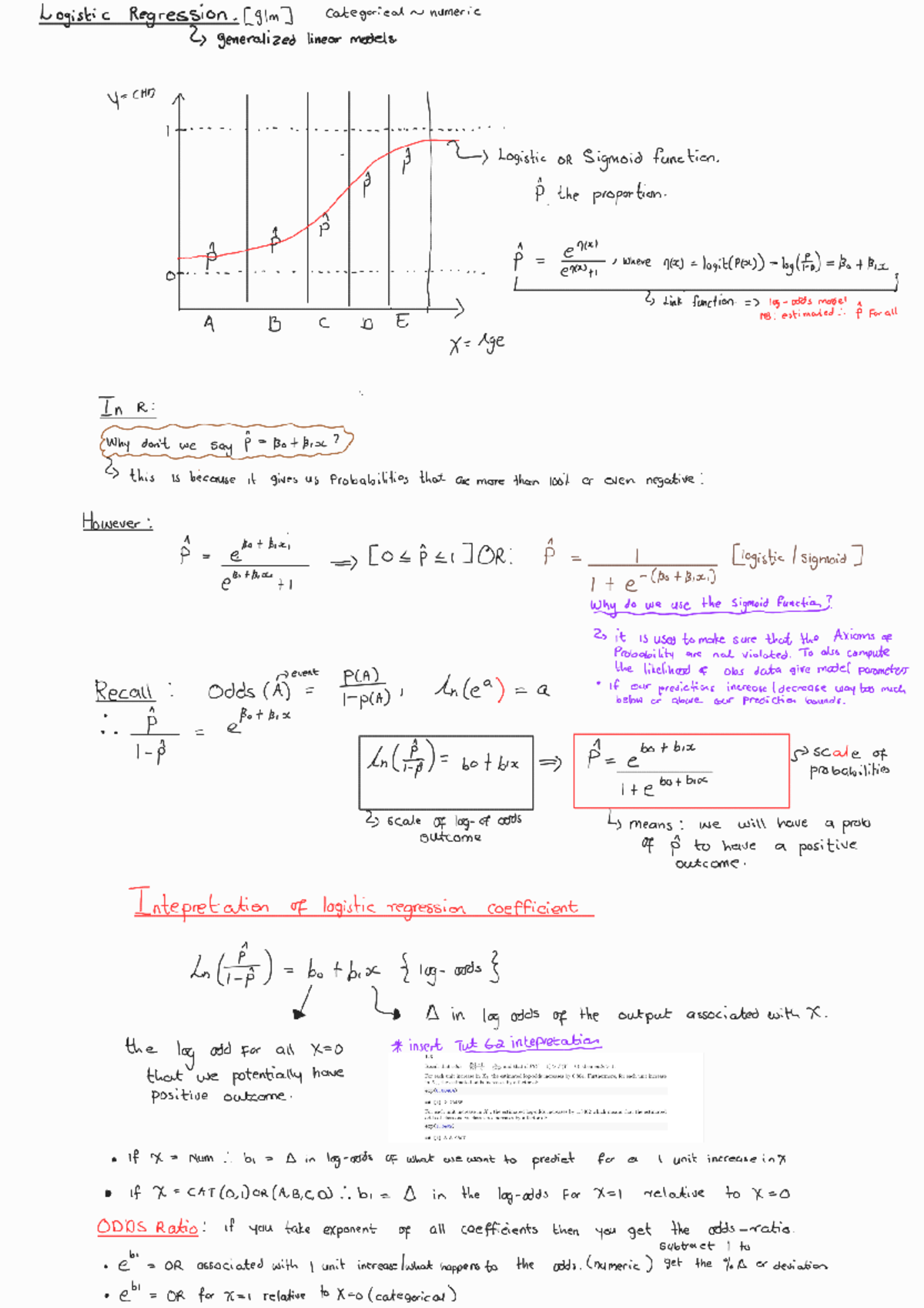 Chapter 6 summary - Logistic Regression. categorical numeric generalized linear models. 1 13 ...