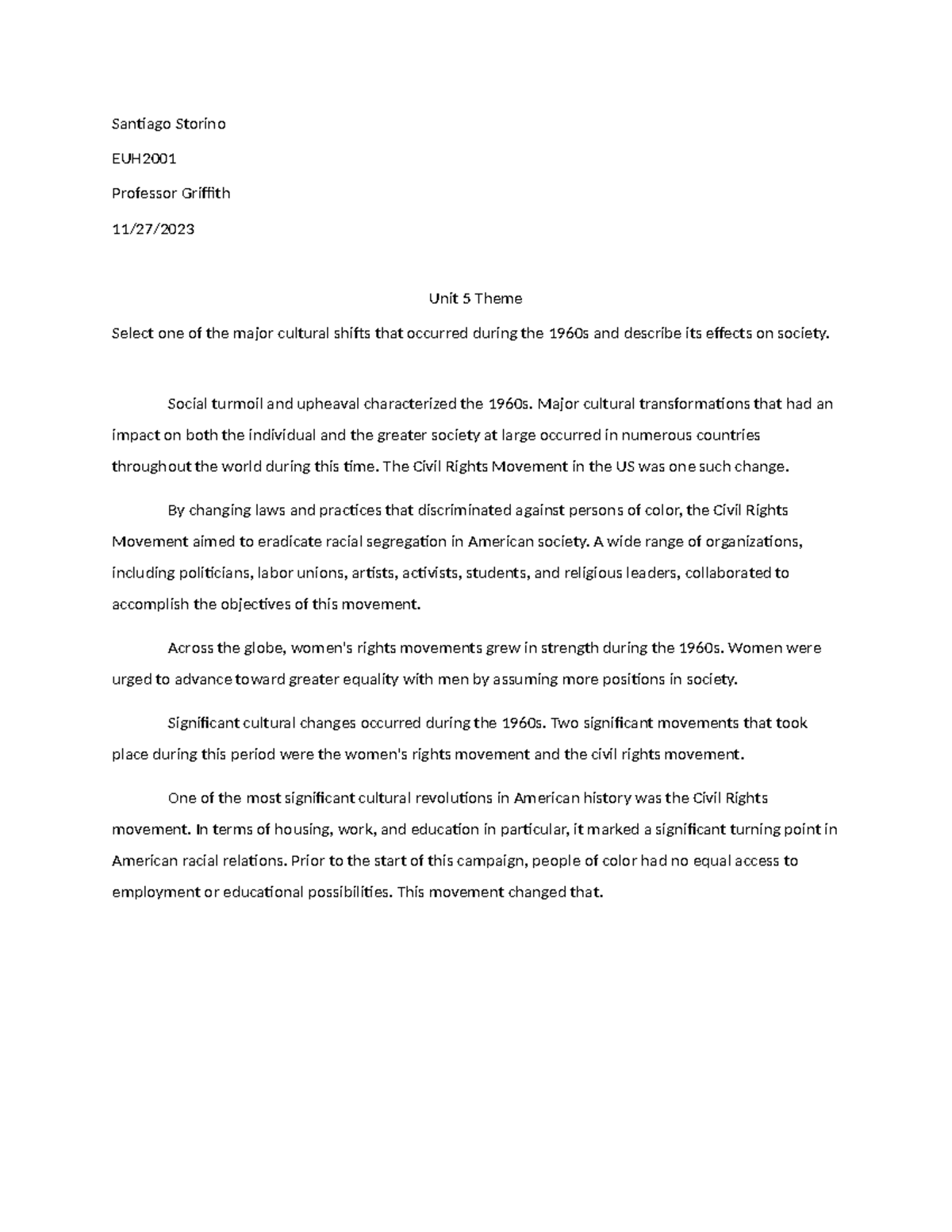 Unit 5 Theme - Lecture Notes for this class - Santiago Storino EUH ...