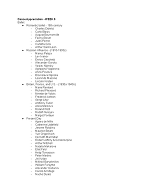 Dance Appreciation - WEEK 1 - DANCE AND SOCIETY Dance can be seen in ...