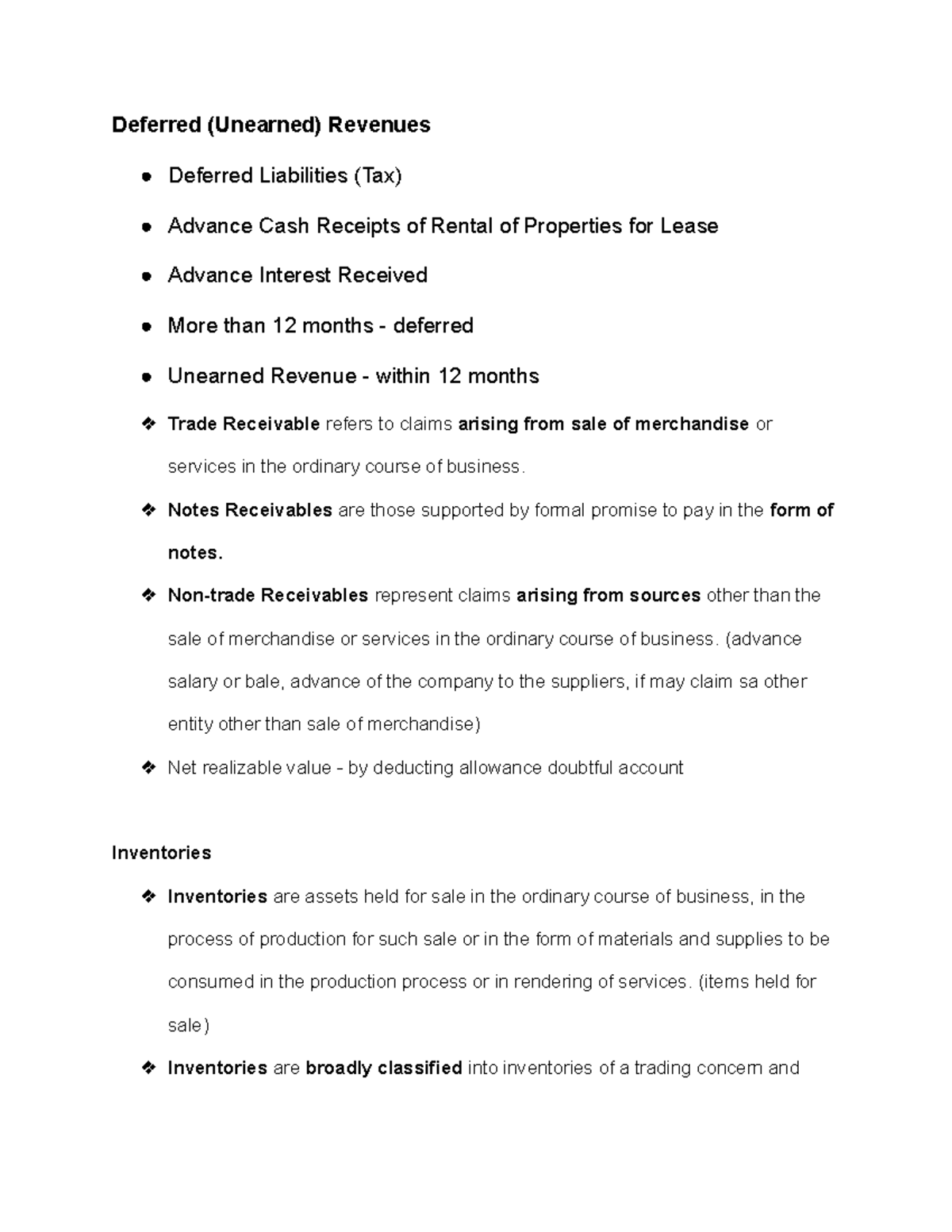 Analysis Report for Financial Part 1 - Deferred (Unearned) Revenues ...