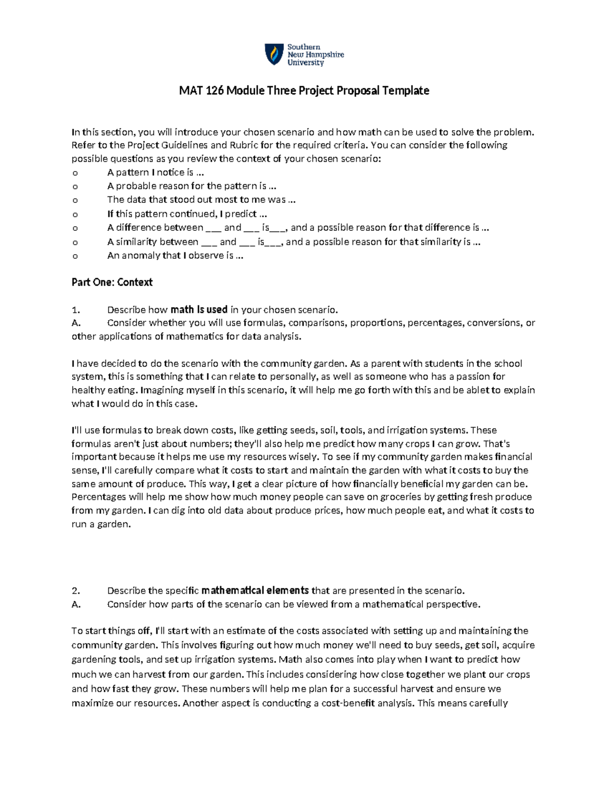 MAT 126 Module Three Project Proposal - Refer to the Project Guidelines ...
