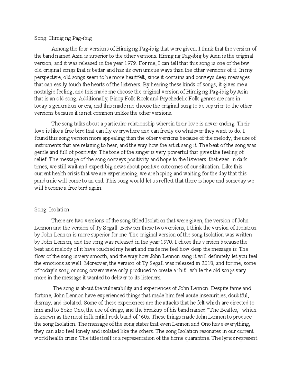 Retorika Dawit Sa Awit Song Requirement - Song: Himig ng Pag-ibig Among ...