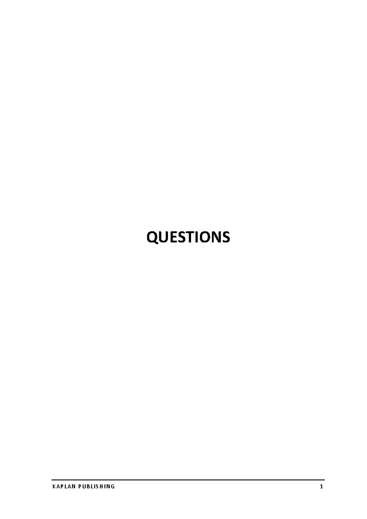 FIA MA1 LRP Questions - QUESTIONS FI A MA1 : MA NAGE MEN T IN FORMA ...