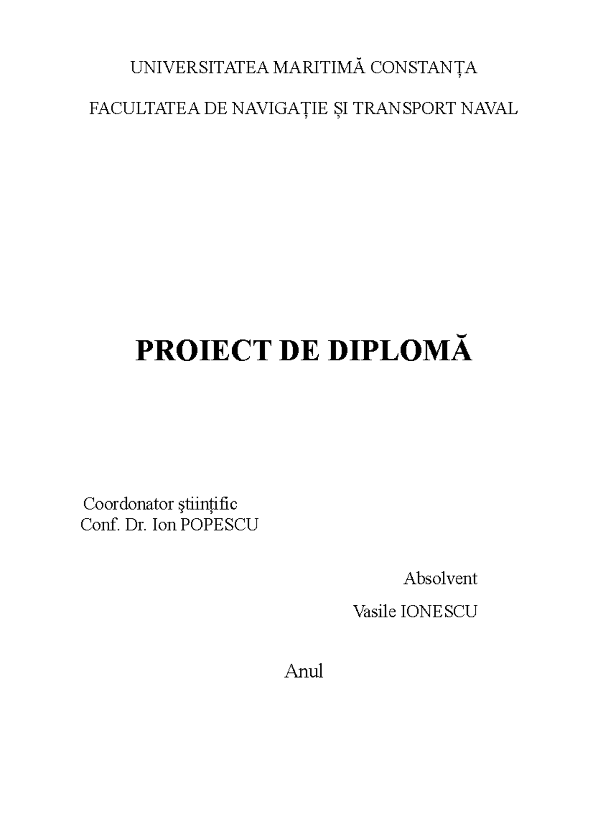 Exemplu proiect diploma disertatie - UNIVERSITATEA MARITIMĂ CONSTANŢA ...