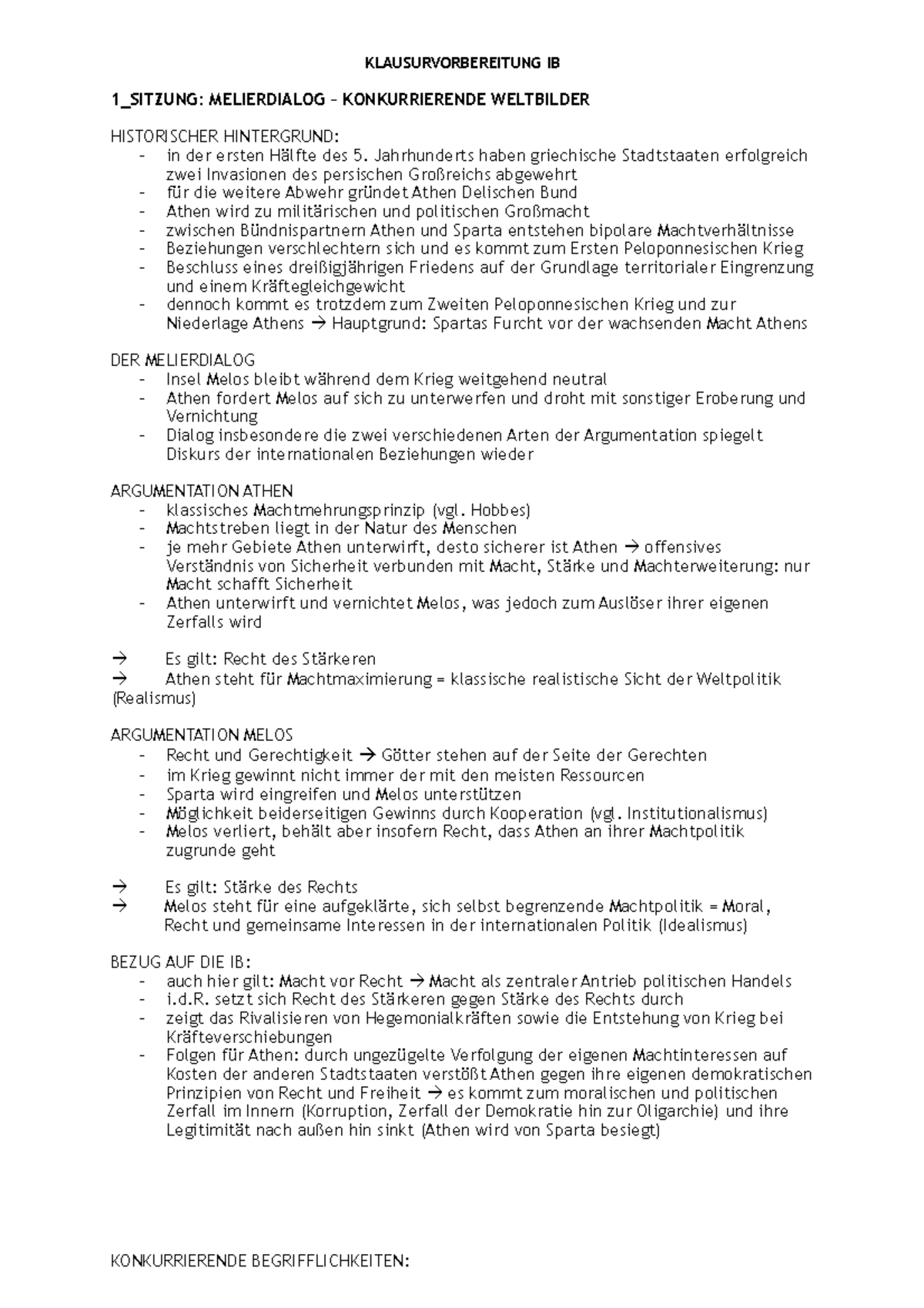 05 IB Klausurvorbereitung - 1_SITZUNG: MELIERDIALOG – KONKURRIERENDE ...