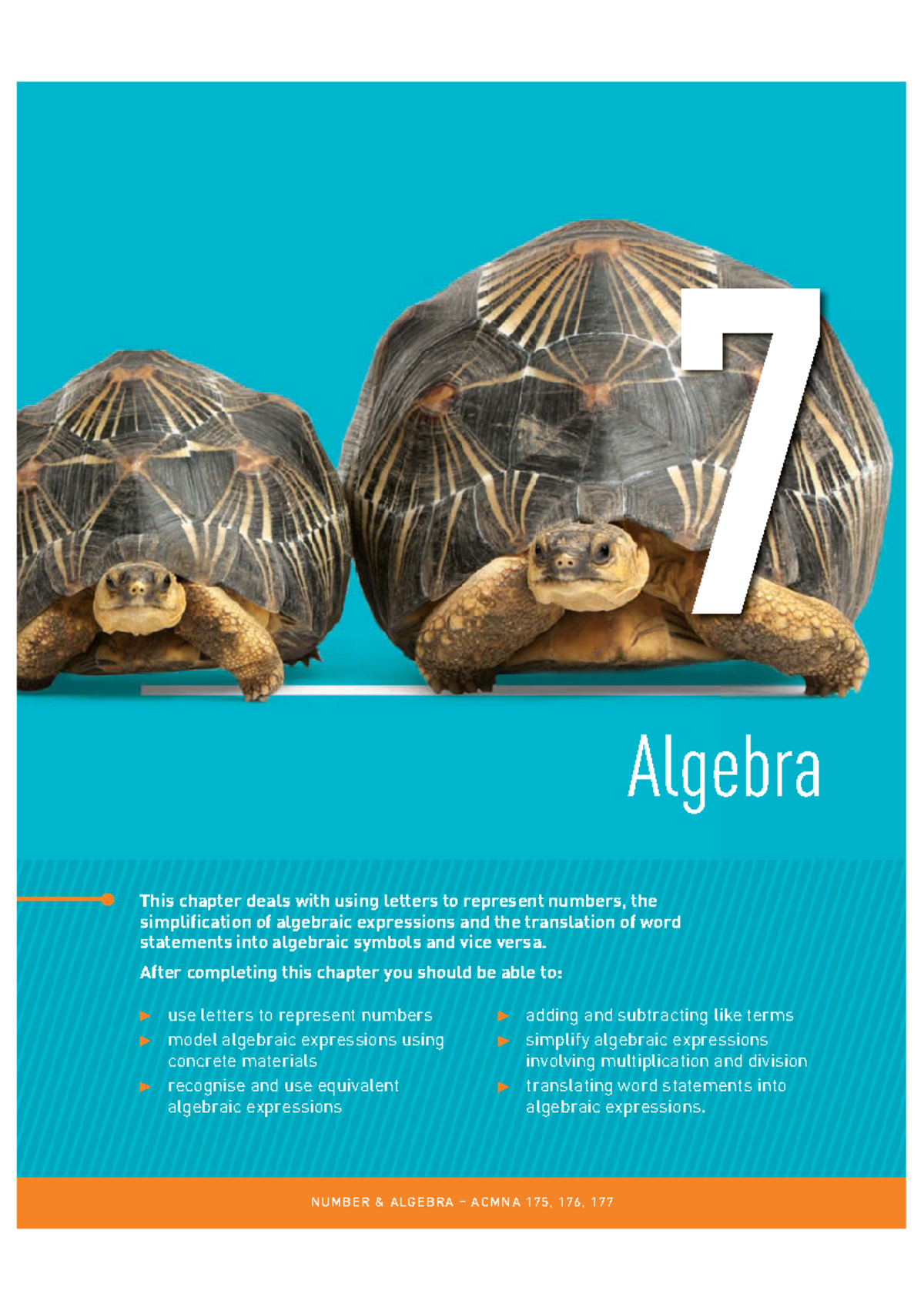 Yr7 algebra - Math Worksheet - Algebra This chapter deals with using ...