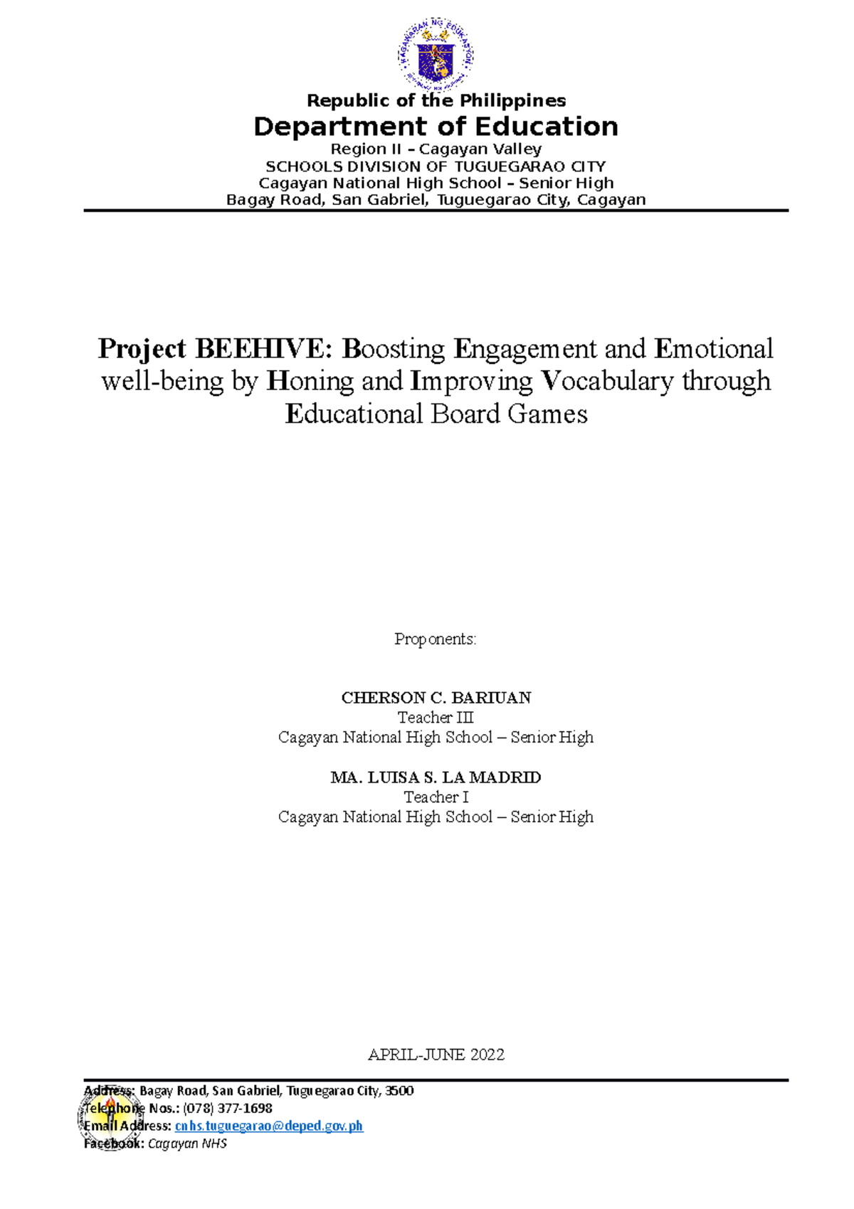 Beehive - This module require the ability to share knowledge and ides. thankyou - Department of ...