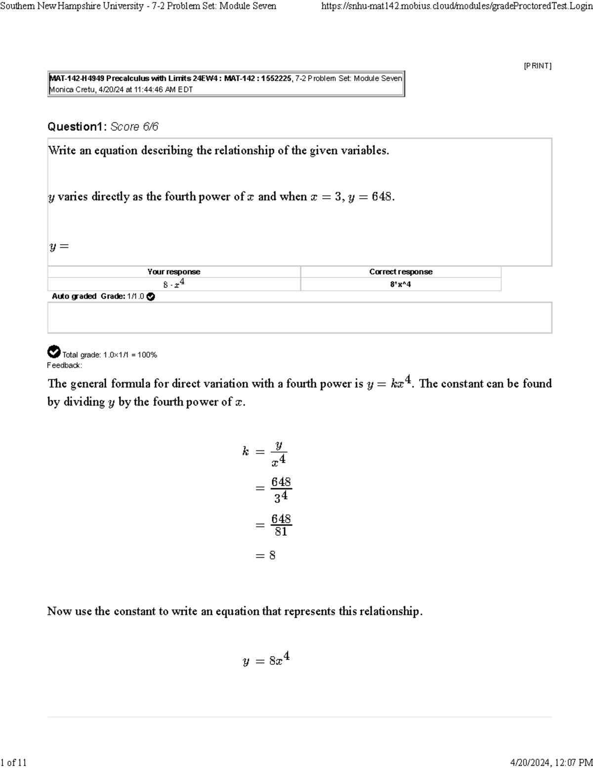 Southern New Hampshire University - 7-2 Problem Set Module Seven ...