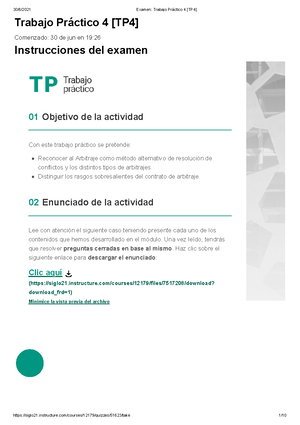 Trabajo Practico N4 - Mediacion y arbitraje - TRABAJO PRACTICO N° 4 MEDIACION, ARBITRAJE Y - Studocu