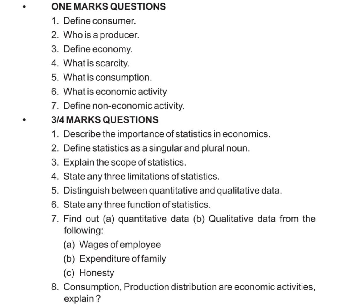 Adobe Scan Aug 26, 2021 - • ONE MARKS QUESTIONS Define consumer. Who is a producer. 3. Define ...