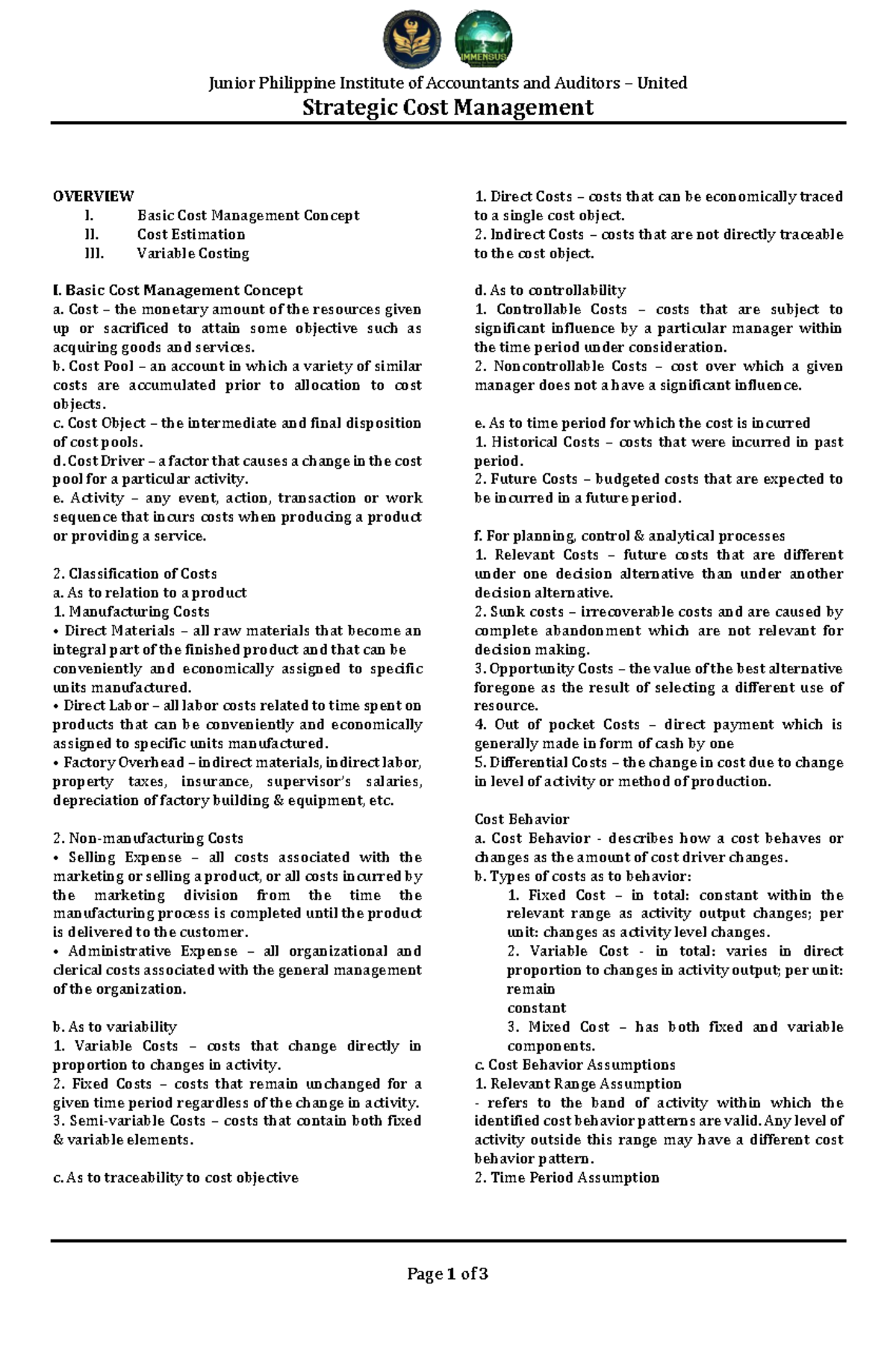01 Stratcostman Basic COST Management Concept COST Estimation 01-stratcostman-basic-cost-management-concept-cost-estimation