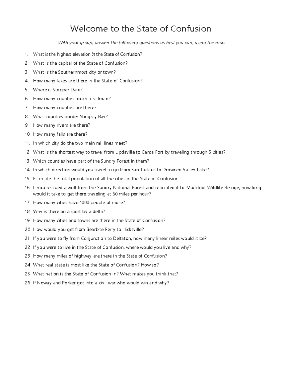 State+of+Confusion+intro+activity - Welcome to the State of Confusion ...