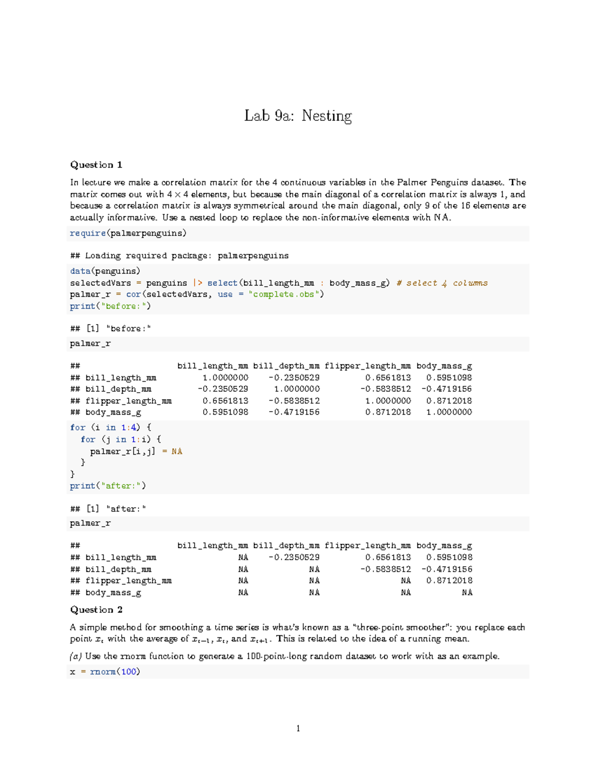 Lab - Nesting (with solutions) - Lab 9a: Nesting Question 1 In lecture we make a correlation ...