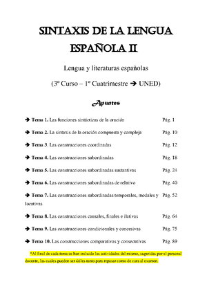 Examen febrero 2024 modelo nuevos de sintaxis 2 - Sintaxis de la Lengua Española II - Studocu