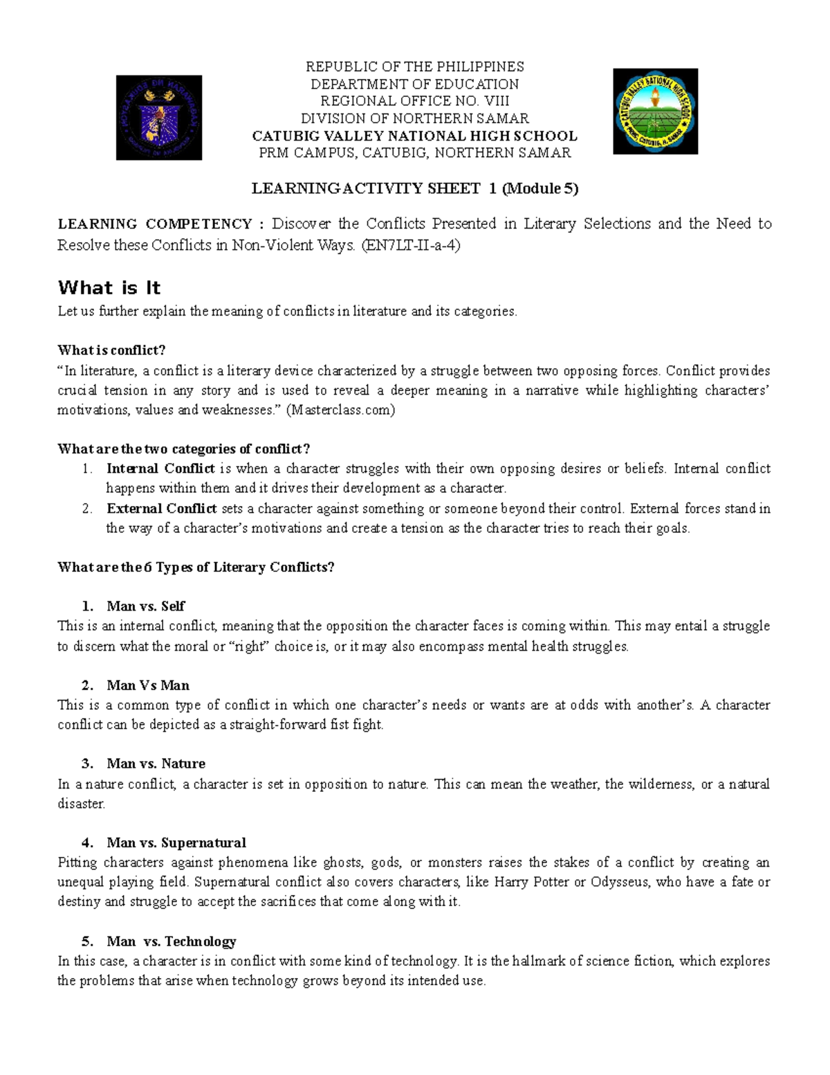 Activity Sheet Module 5 ( Crysantemum) - REPUBLIC OF THE PHILIPPINES ...