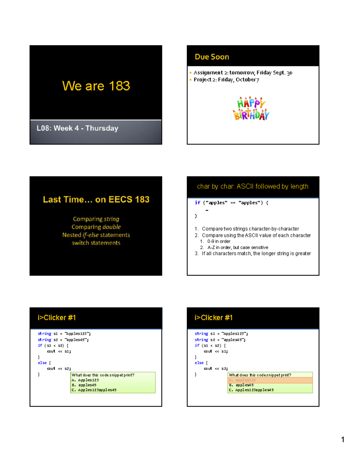 Lecture Slides Lecture 8 While Loops Handouts Warning Tt