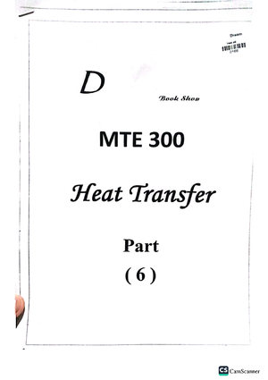 Heat sheet 3(Answer) - Heat exchanger exercise - Heat Transfer (1 ...