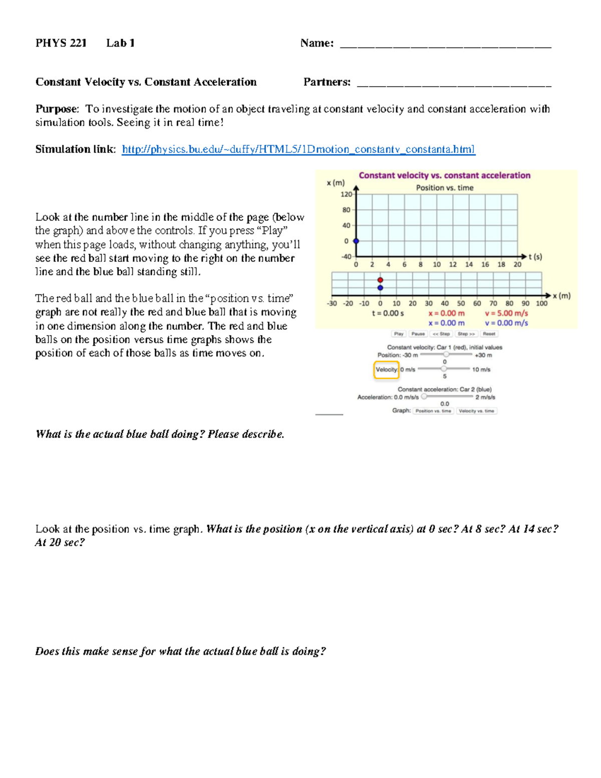Lab 1 written assignment PDF - PHYS 221 Lab 1 Name ...