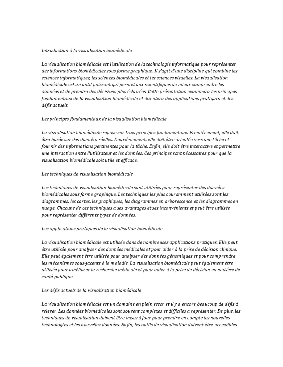 Biomedical Visualization Study Notes - Introduction à la visualisation ...