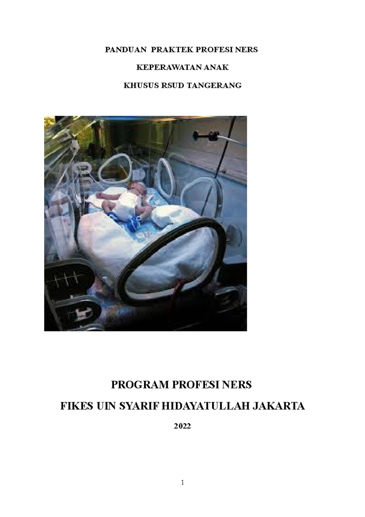 Buku PPN Anak 2022 RSUD Tangerang - PANDUAN PRAKTEK PROFESI NERS KEPERAWATAN ANAK KHUSUS RSUD ...