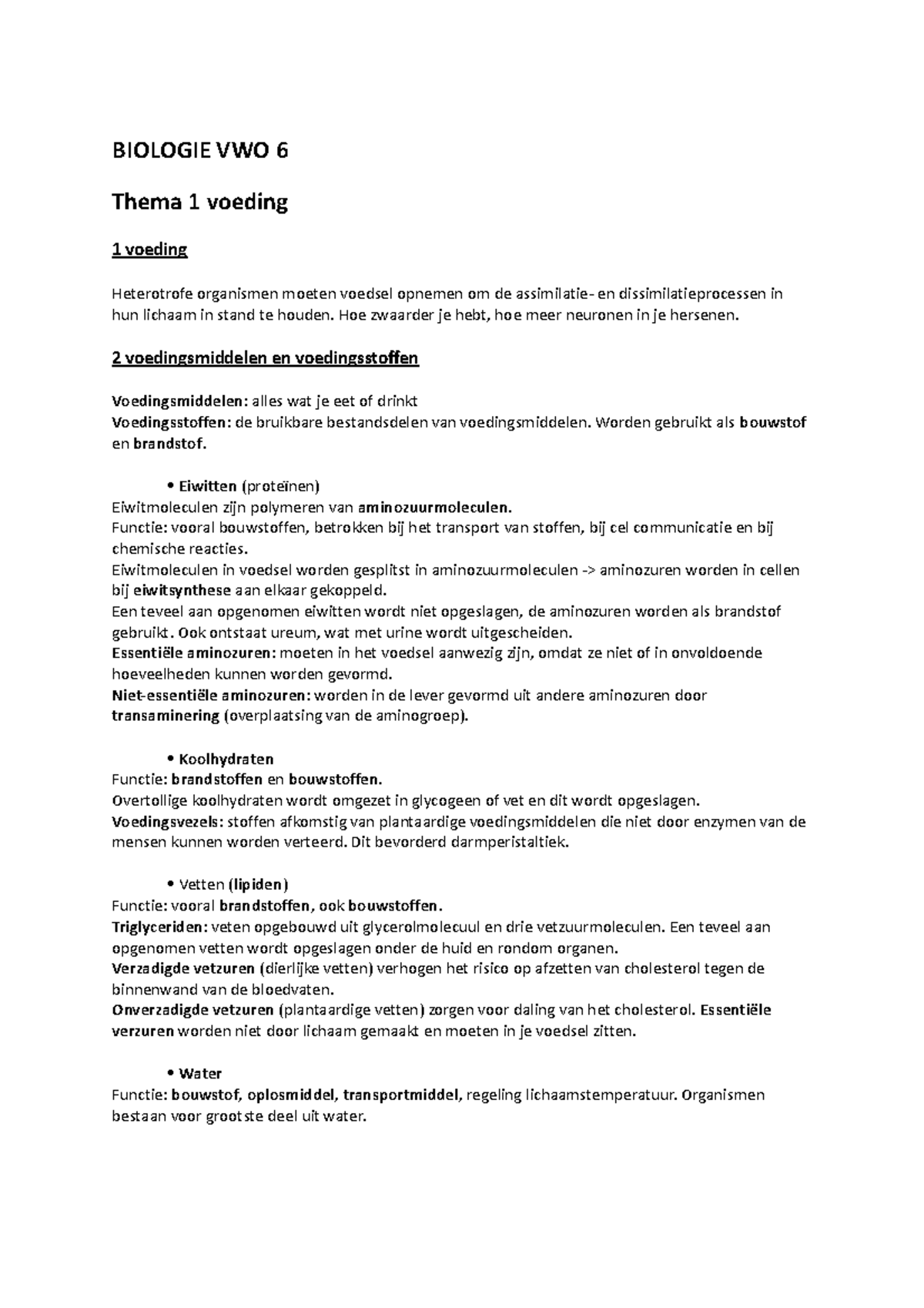 Biologie VWO 6 - BIOLOGIE VWO 6 Thema 1 voeding 1 voeding Heterotrofe ...