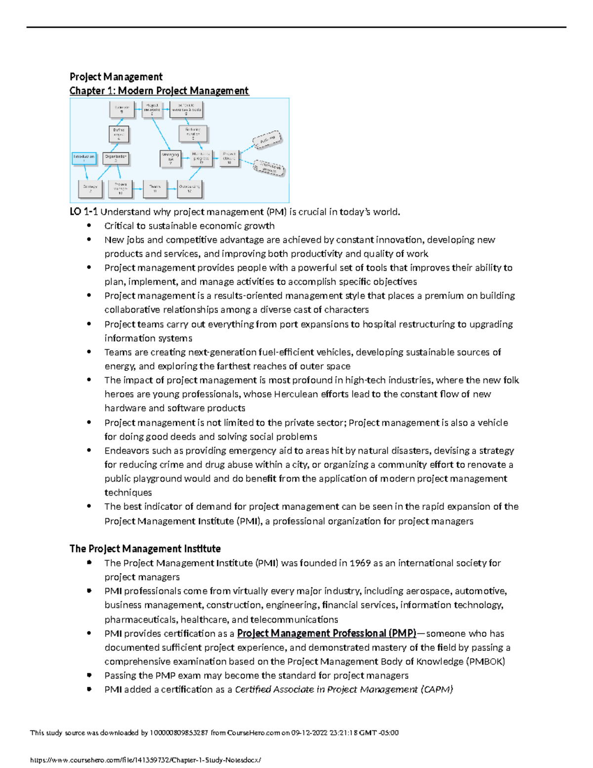 Chapter 1 Study Notes - Project Management Chapter 1: Modern Project ...