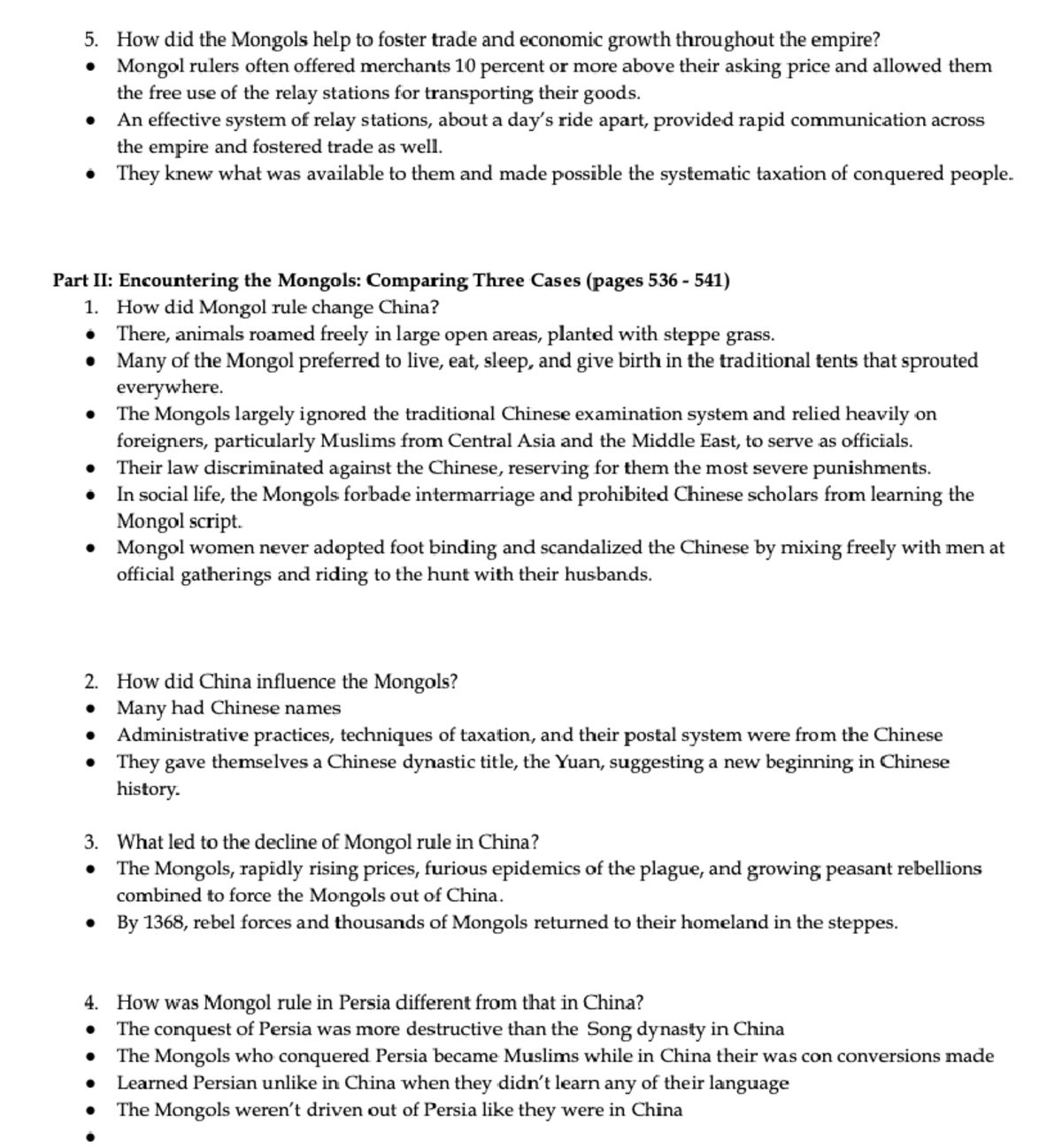 Mongols Reading Guide pg2 - HIST111 - Studocu