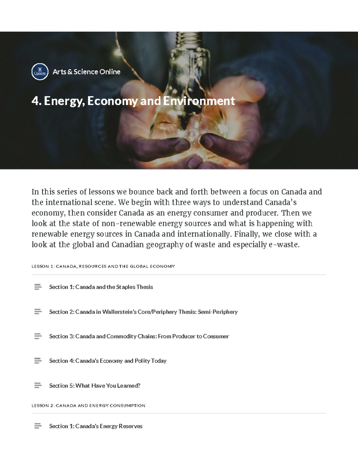 M4 Energy Economy and the Environment - Gphy 101 - queensu - Studocu