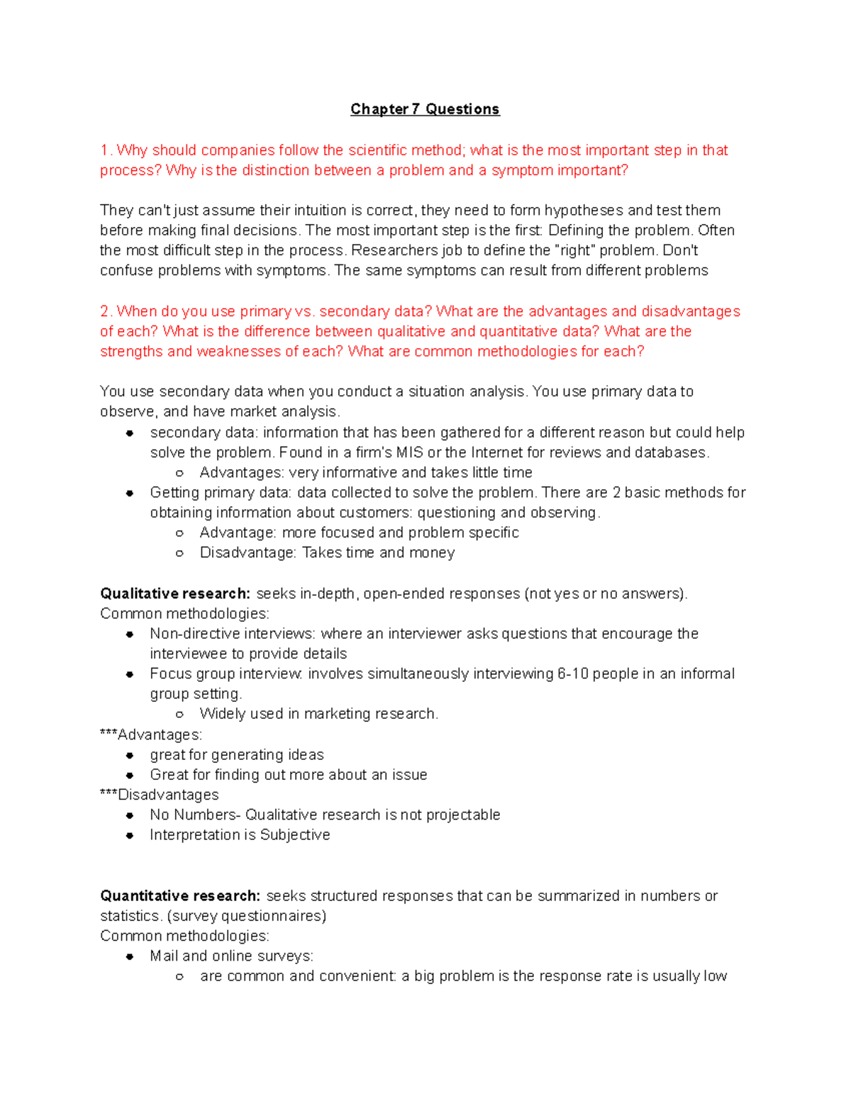 Chapter 7 Questions - Marketing management - Chapter 7 Questions Why ...